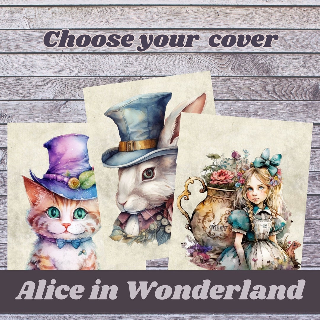 Alice in Wonderland Notebooks of Sugar Cane Paper Handmade - Etsy