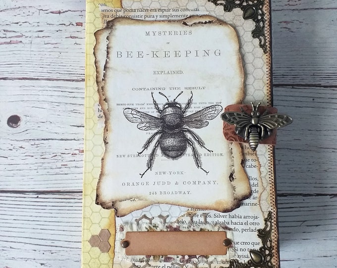 Bee Junk Journal Vintage Junk Journal Handmade Junk Journal - Etsy