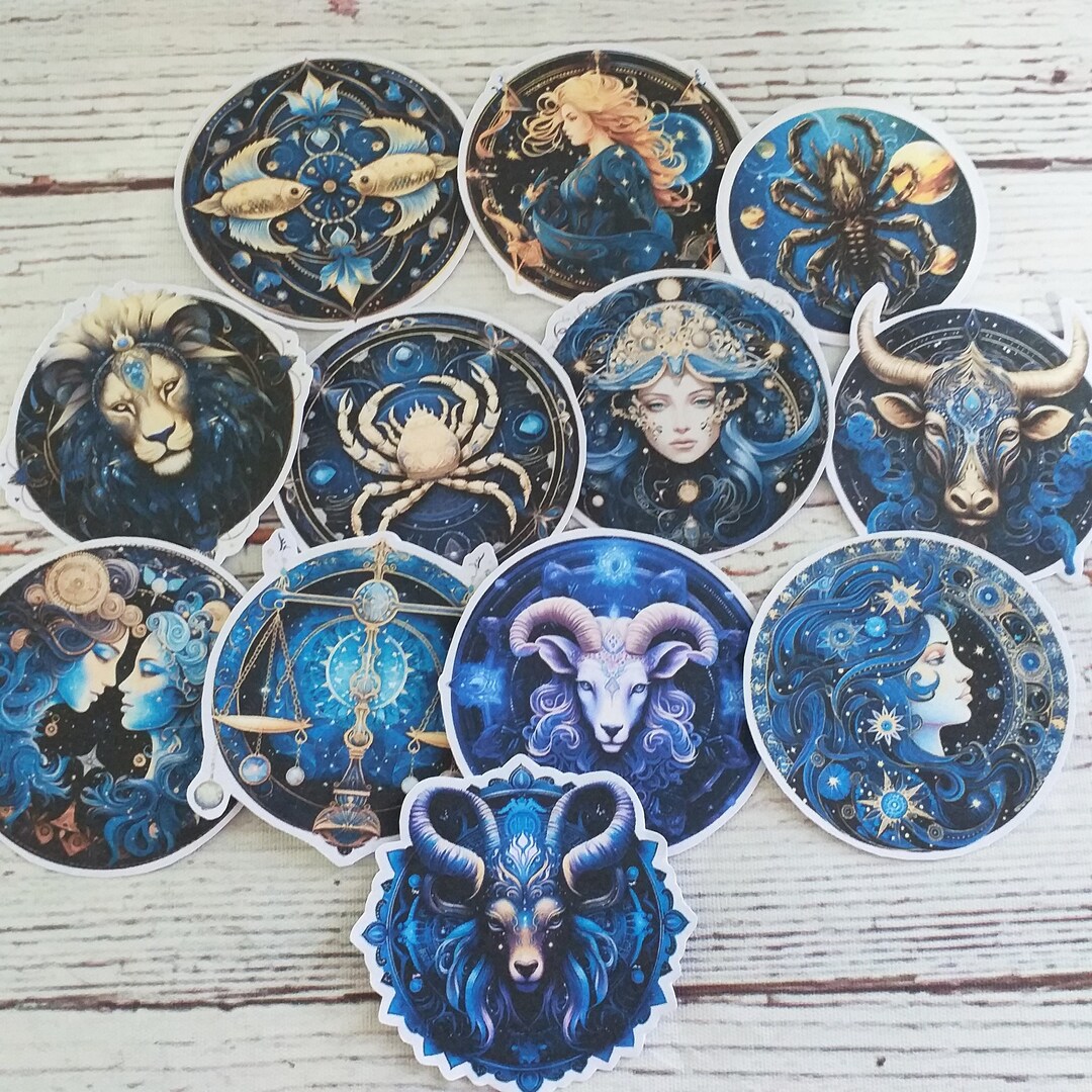 Celestial Zodiac Die Cuts Handmade, Junk Journal Fussy Cuts ...