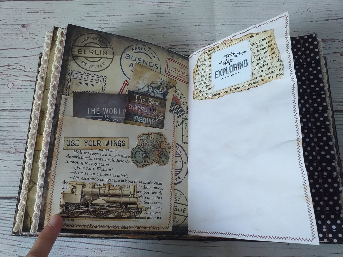Travel Junk Journal Vintage Junk Journal Handmade Junk - Etsy