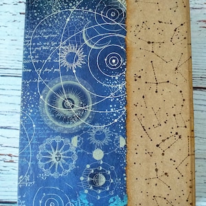 Celestial Journal Handmade, Moon Journal, Journal 6x4, Stitched ...