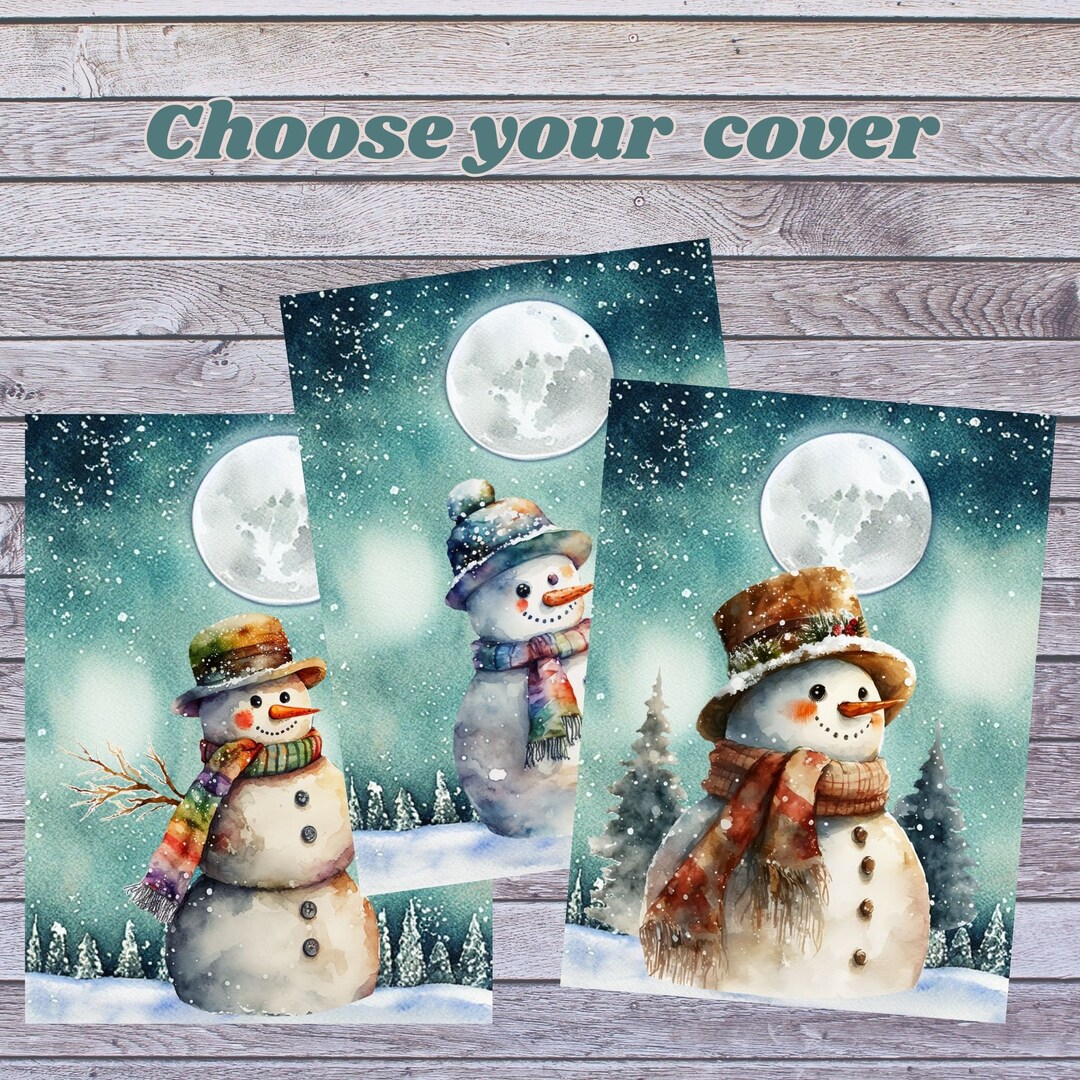 Winter Snowman Notebooks of Sugar Cane Paper Handmade - Etsy