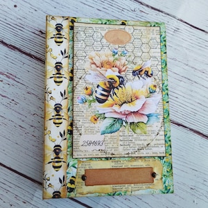 Bee Vintage Handmade Journal, Personal Size Blank Journal, Beekeepers ...