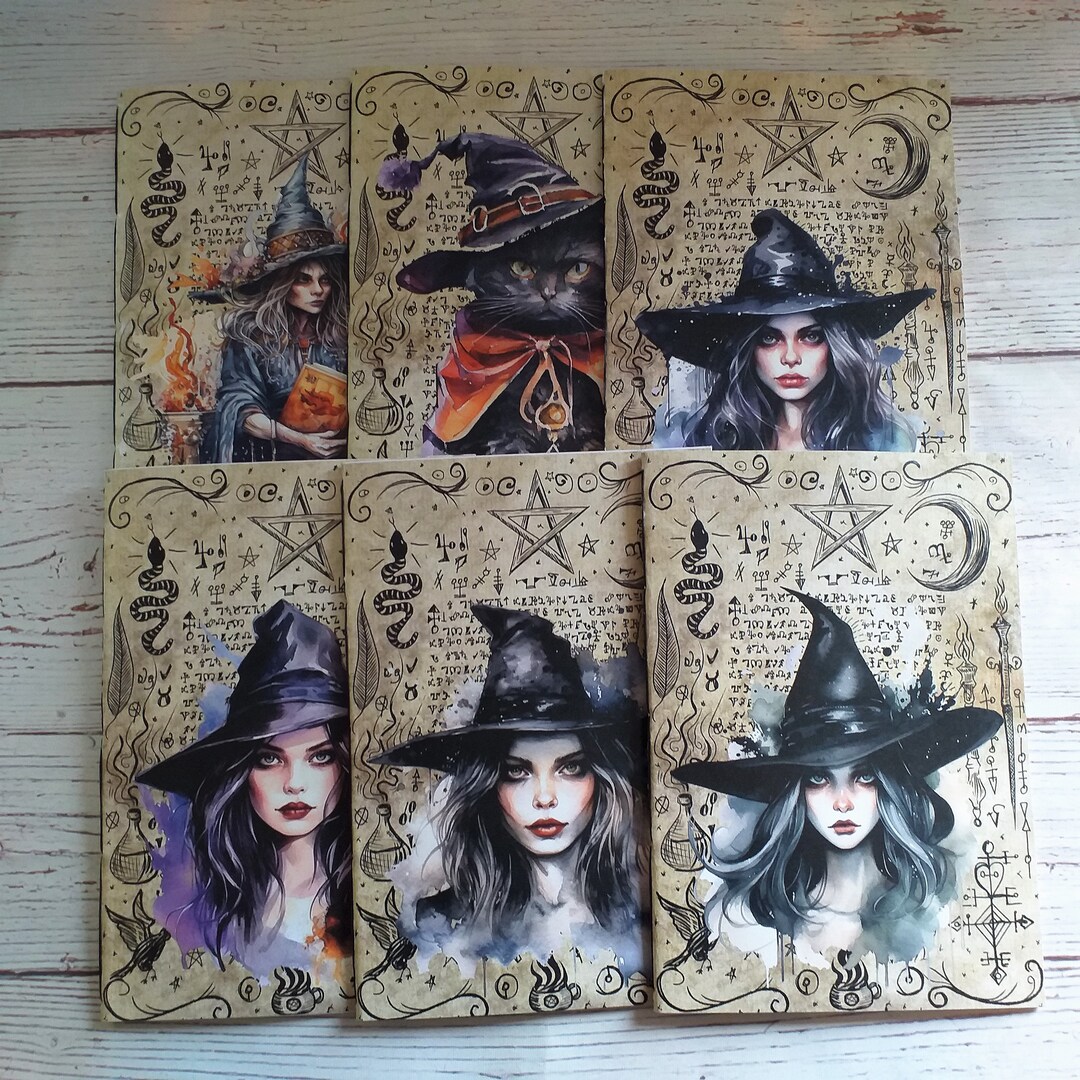 Witch Notebooks of Sugar Cane Paper, Handmade Notebooks and Journals of ...
