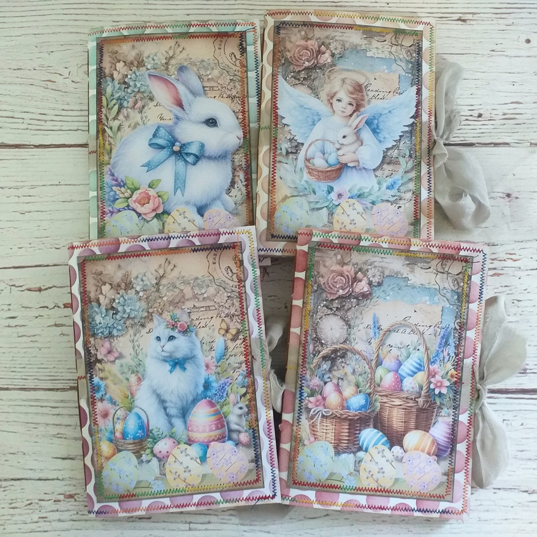 Little Blank Easter Junk Journal, Easter Journal, Handmade Bunny Junk ...
