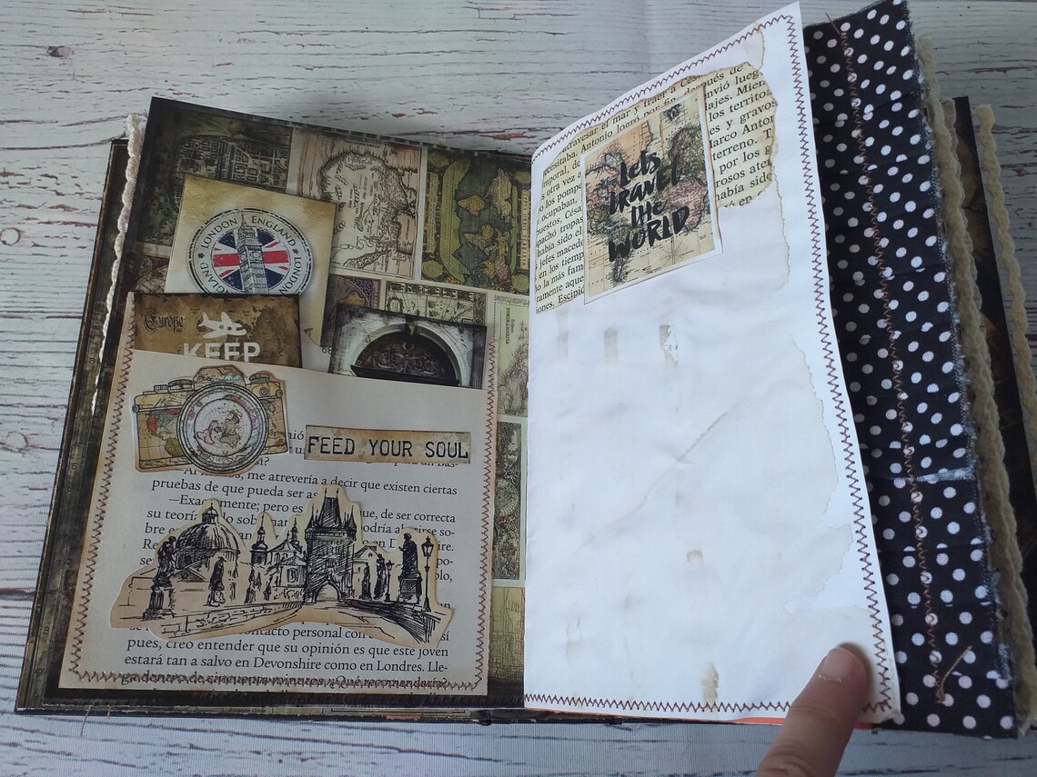 Travel Junk Journal Vintage Junk Journal Handmade Junk - Etsy