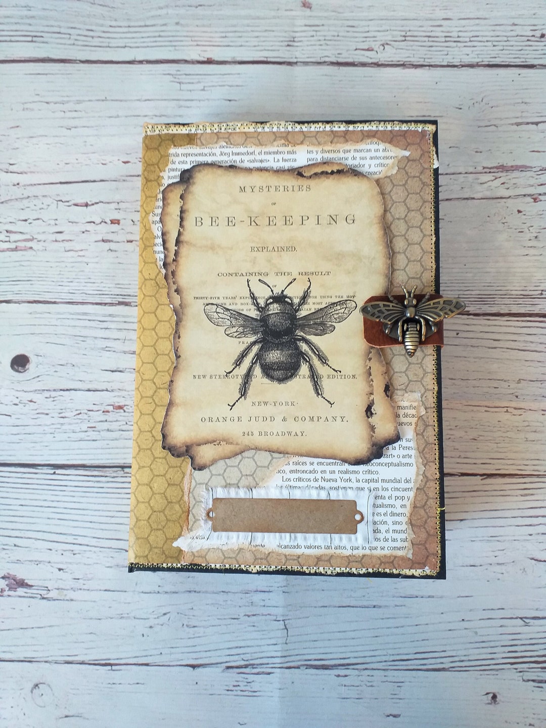Bee Junk Journal Vintage Junk Journal Handmade Junk Journal - Etsy