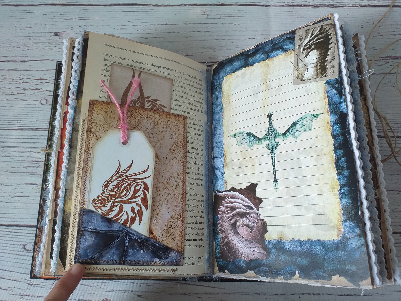 Dragon Junk Journal Vintage Junk Journal Handmade Junk - Etsy