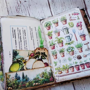 Vintage Gardener Junk Journal Handmade, Vintage Garden Journal, Garden ...