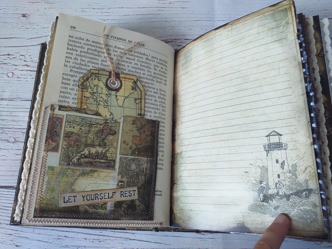 Travel Junk Journal Vintage Junk Journal Handmade Junk - Etsy