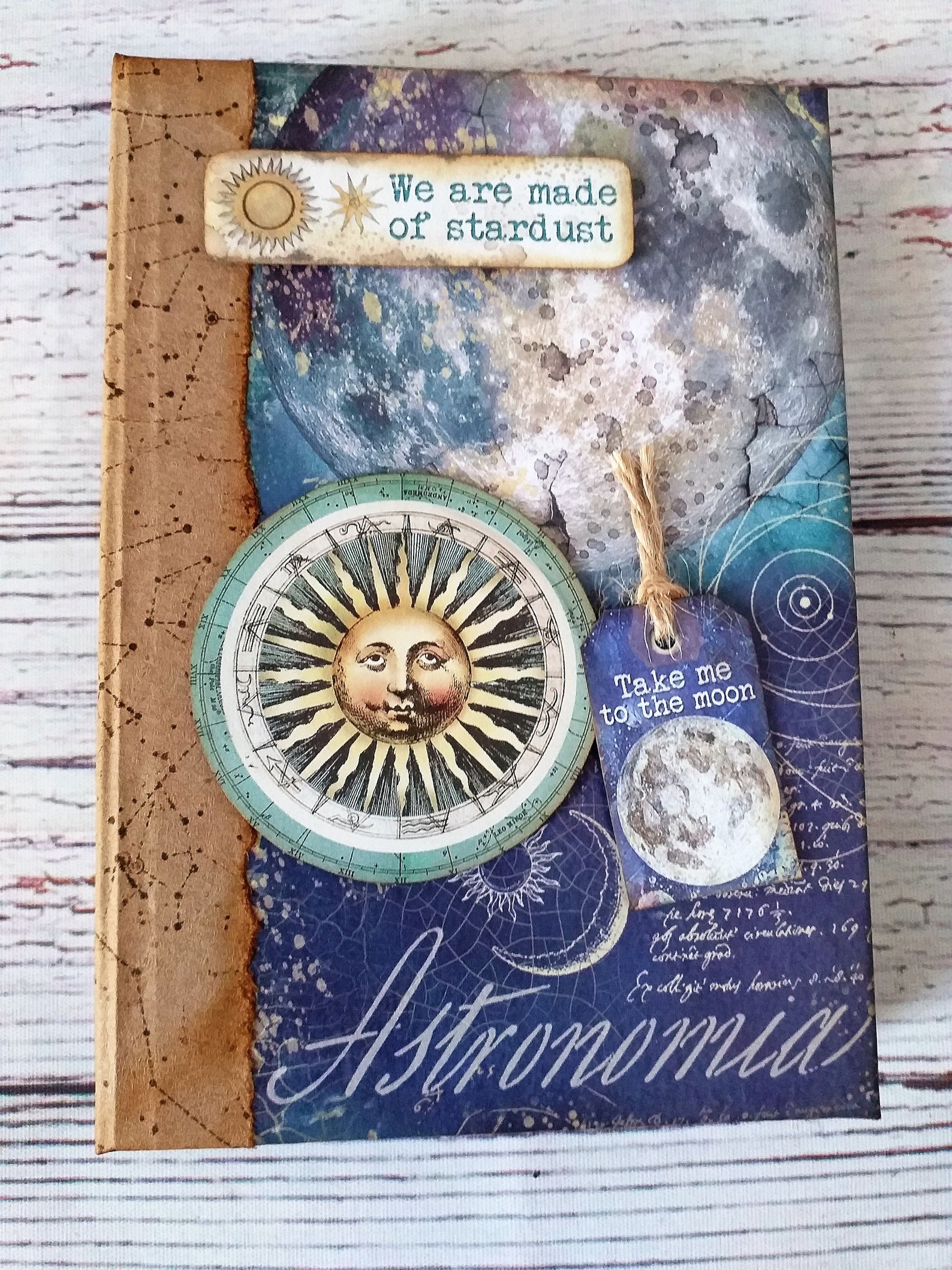 Celestial Journal Handmade Moon Journal Journal 6x4 - Etsy