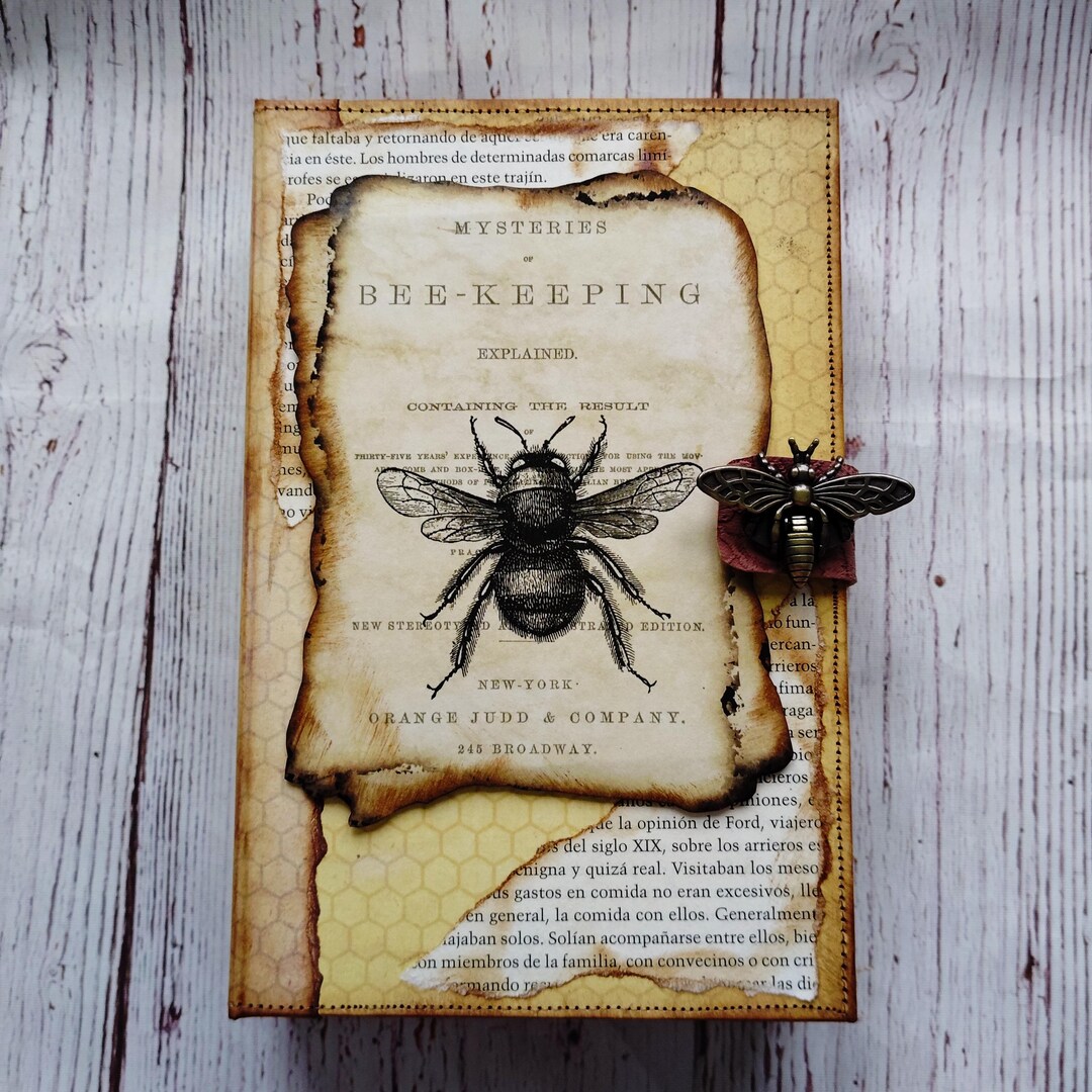 Bee Junk Journal, Vintage Junk Journal, Handmade Junk Journal, Art ...