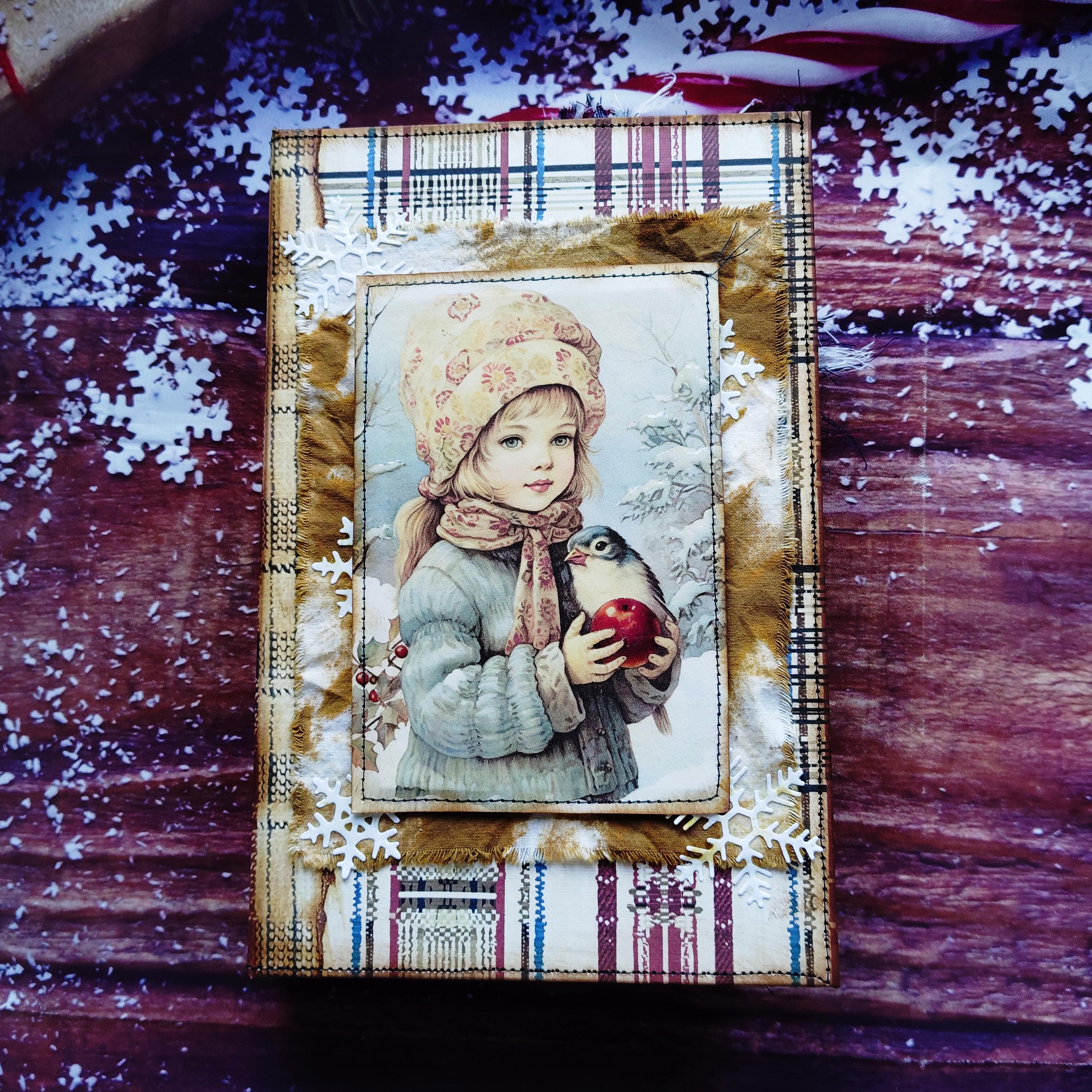 Vintage Winter Junk Journal, Vintage Junk Journal Hanmade, Winter ...