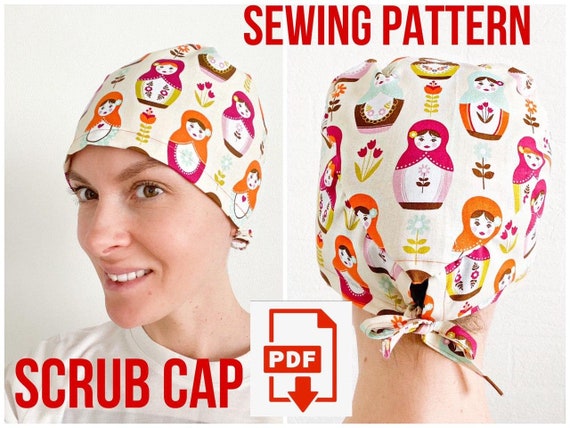 Scrub Cap Pattern Style2 Increased Depth Printable Scrub Hat | Etsy