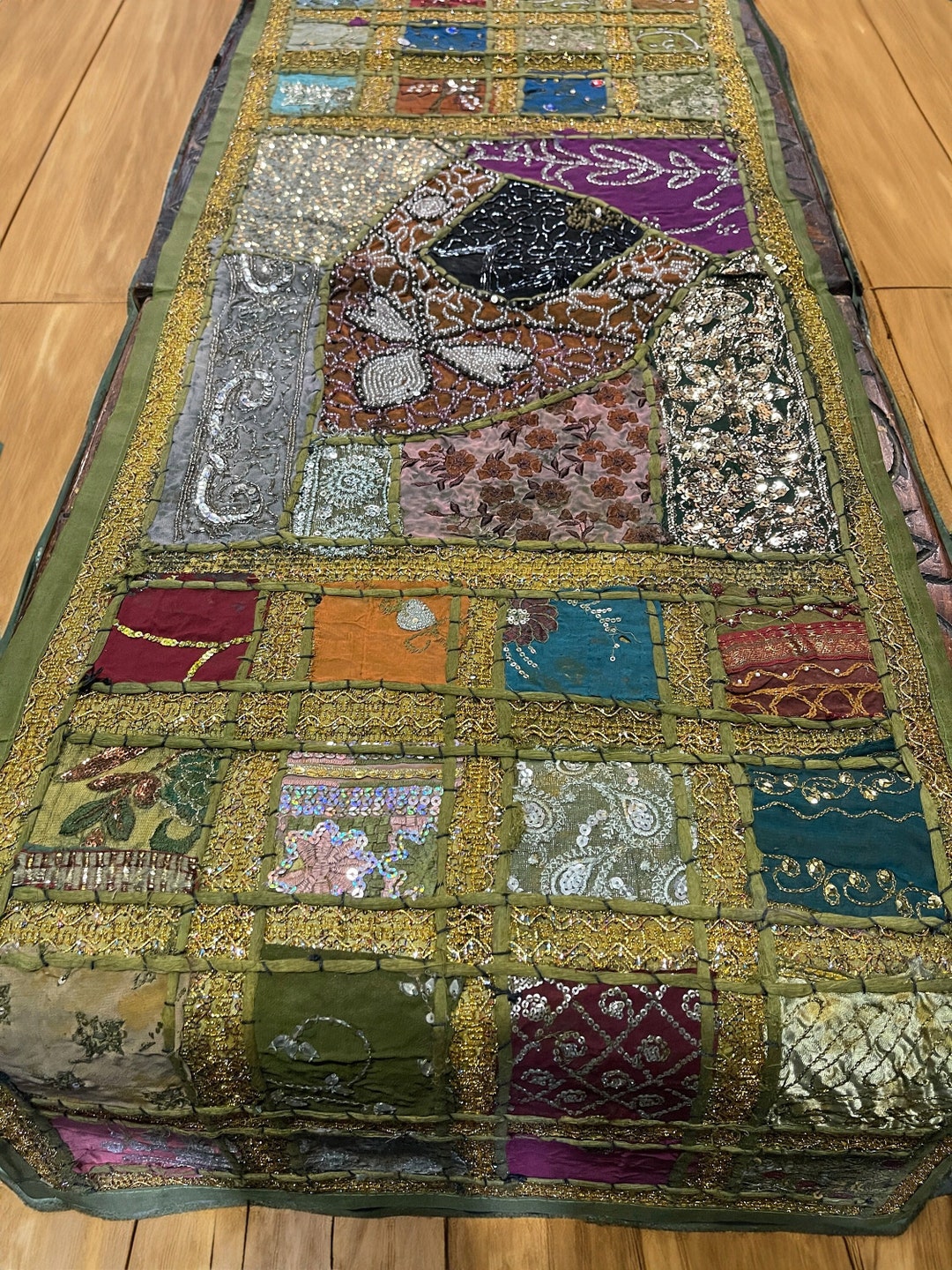 Handmade Table Runner With Beads Unique Ethnic Dinning Table Decor ...