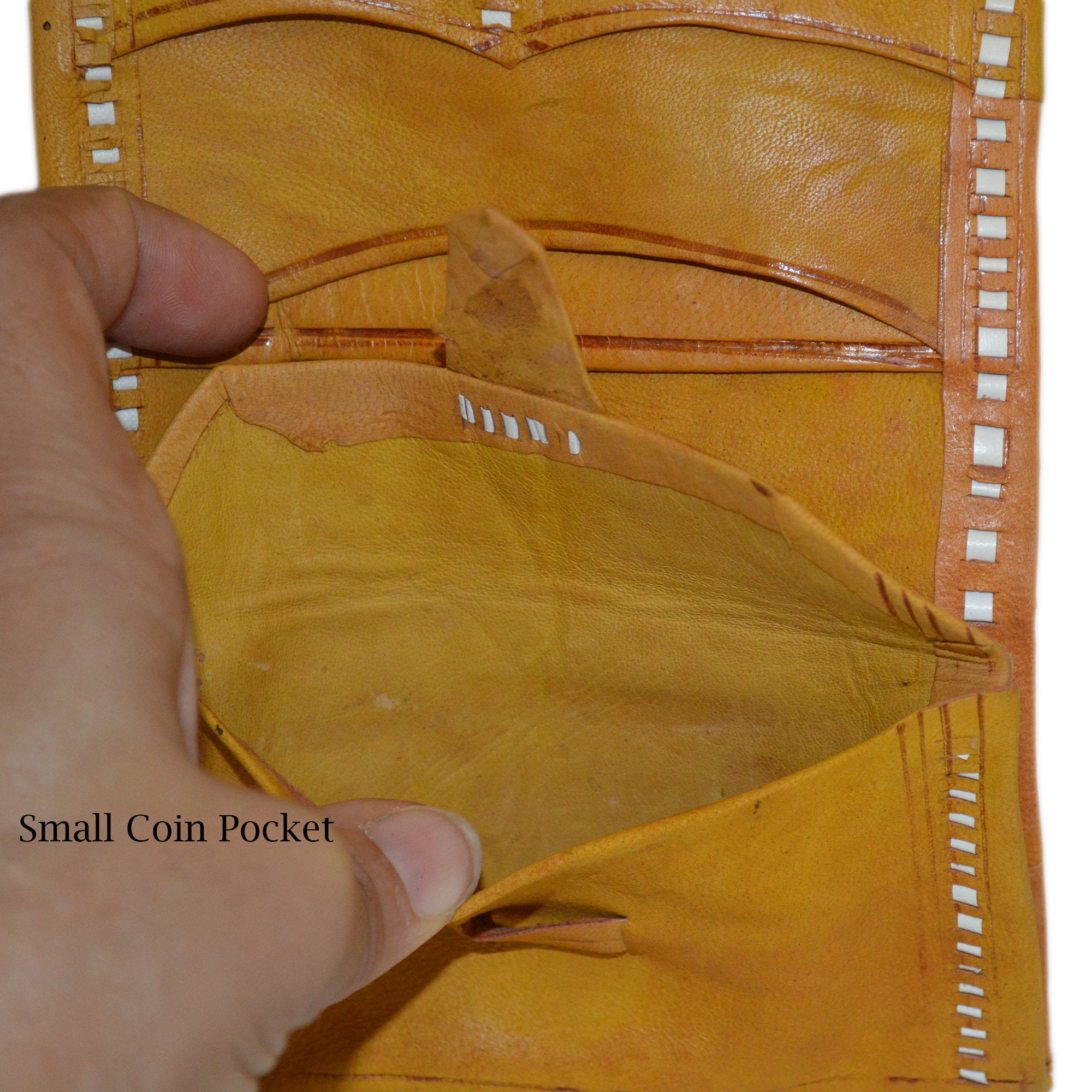 Monedero de cuero hecho a mano artesanal marroquí Vintage - Etsy España