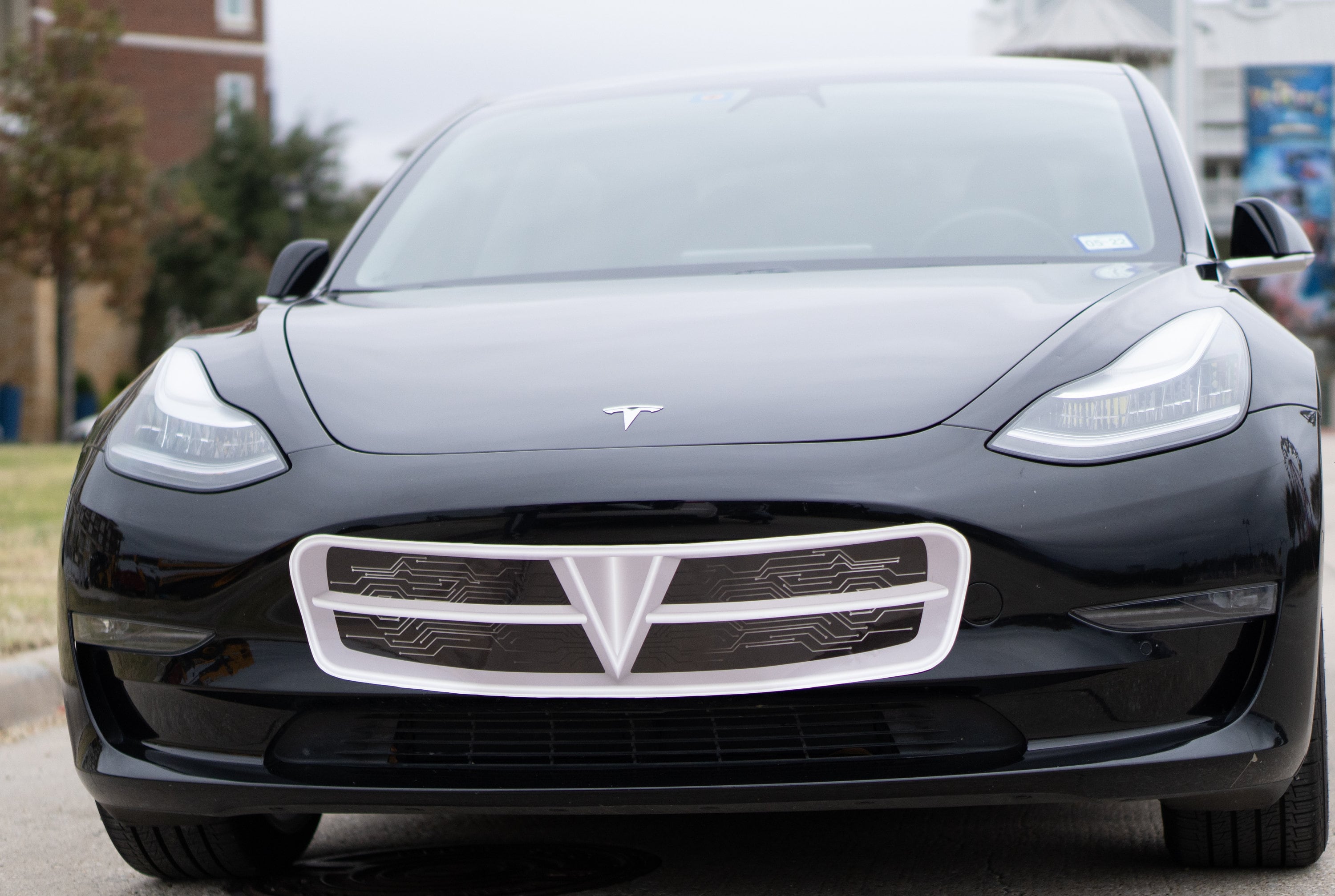 Vehicle Decal for the Tesla Model 3 or Model Y Car Front Bumper, Grill ...