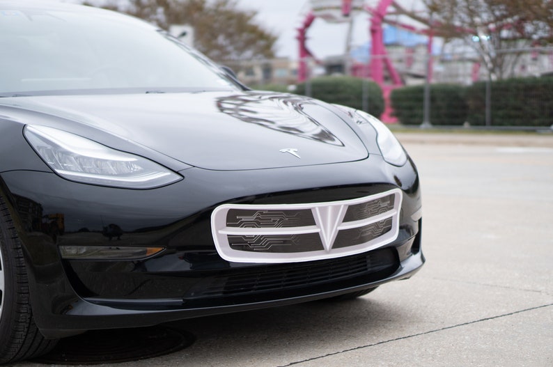 Vehicle Decal for the Tesla Model 3 or Model Y Car Front Bumper, Grill ...