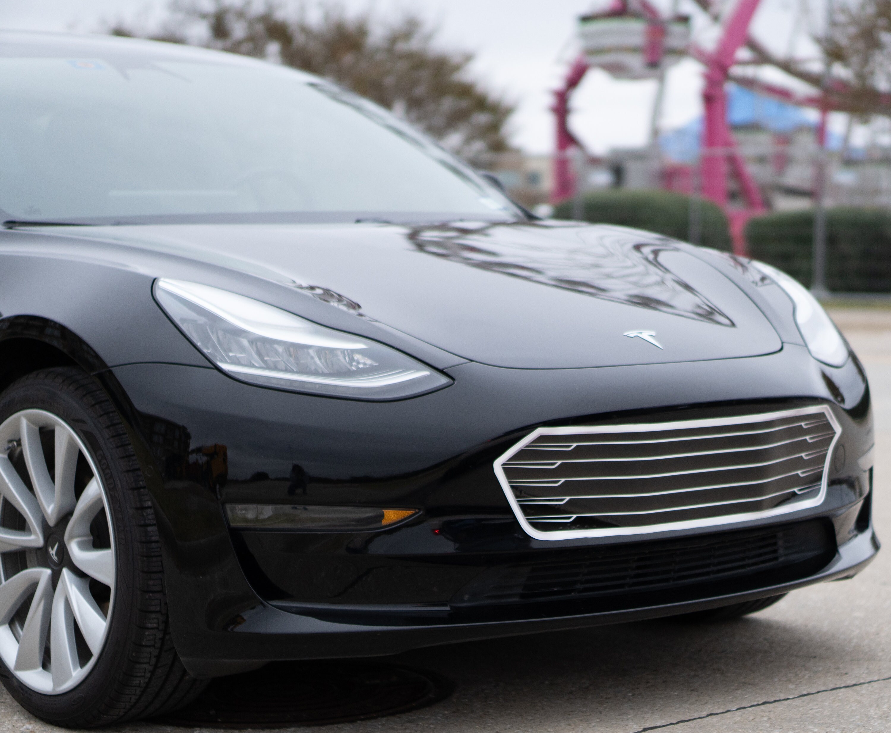 Vehicle Decal for the Tesla Model 3 or Model Y Car Front Bumper, Grill ...