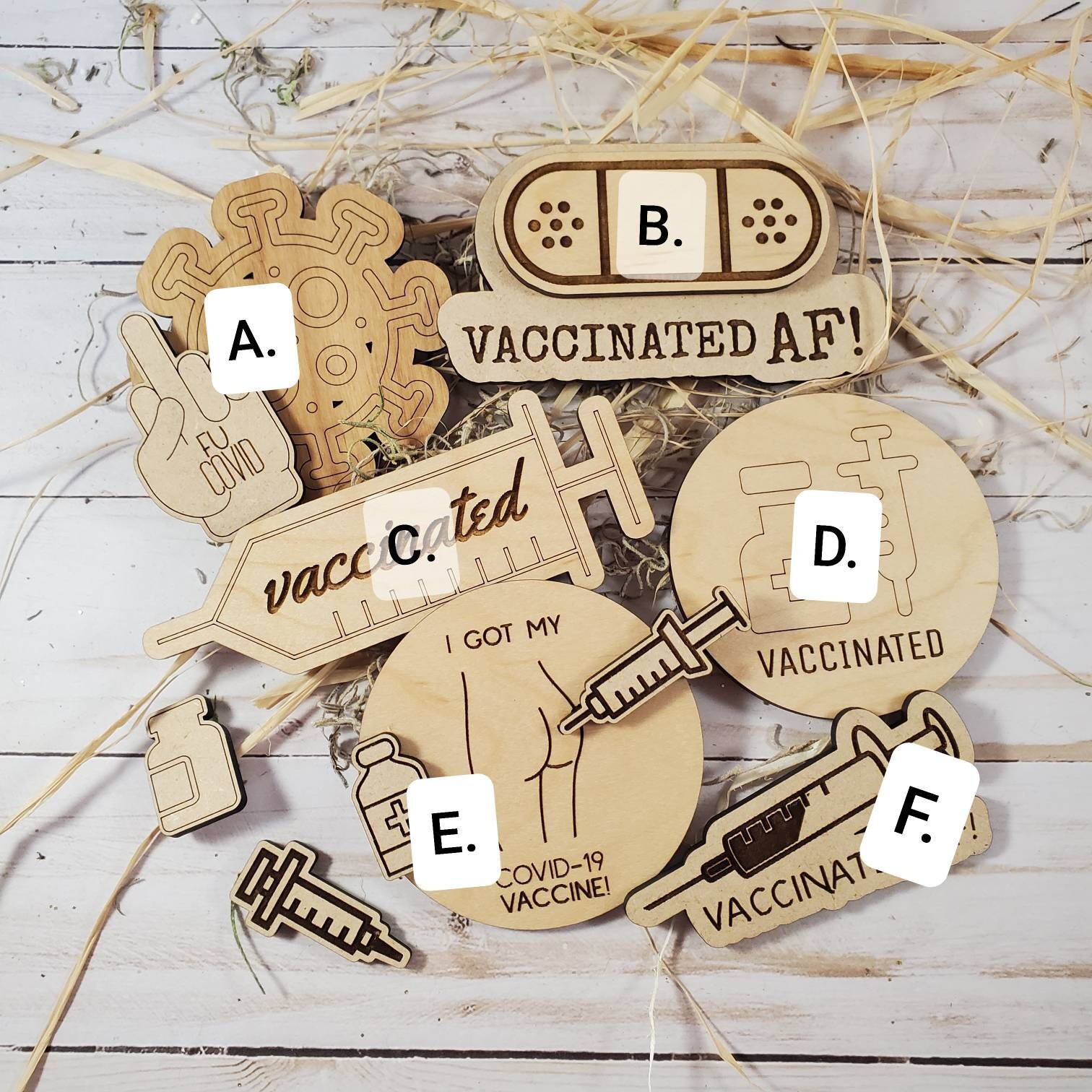 Vaccinated Virus Souvenirs Funny Gifts Personalized Tags | Etsy