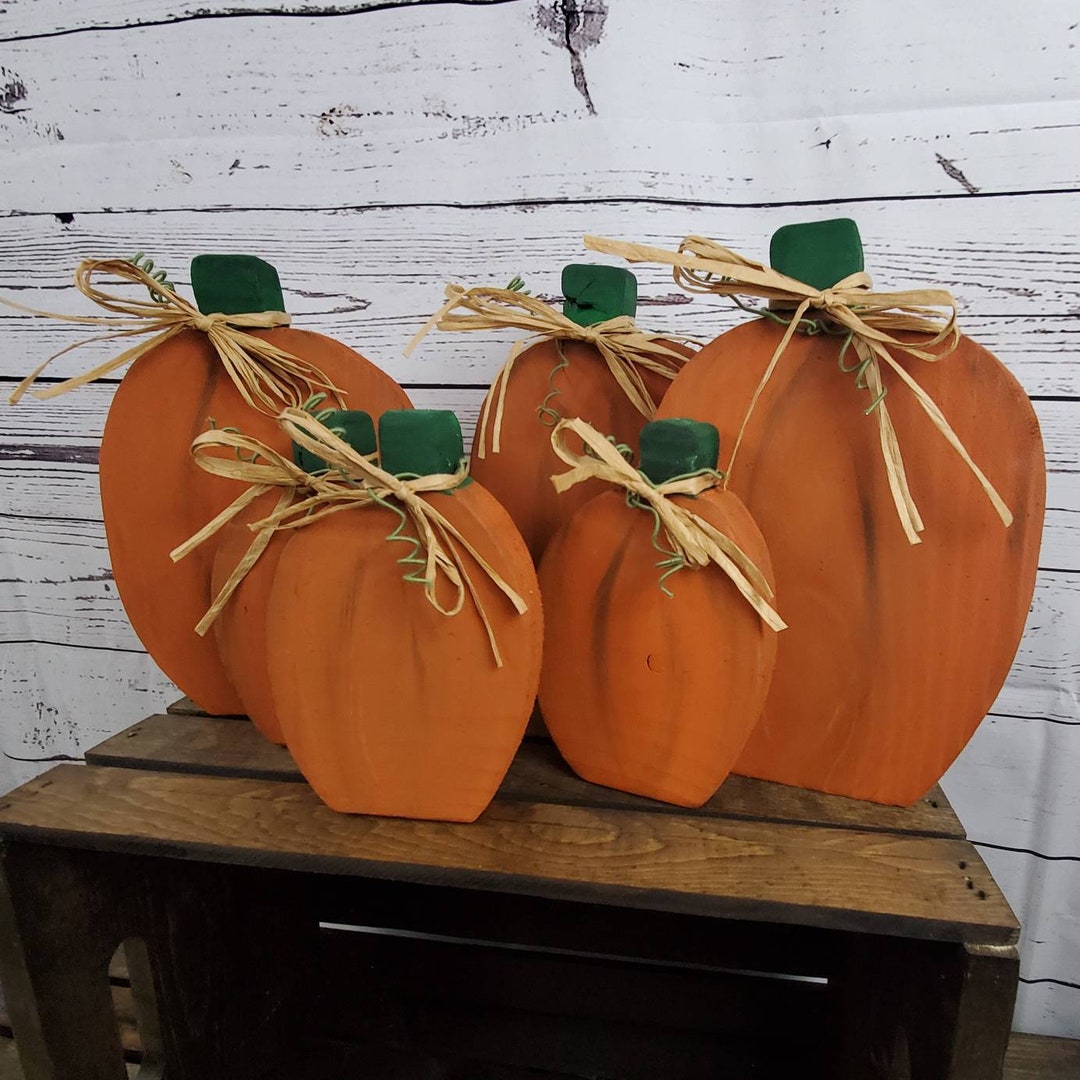 Wood Chunk Pumpkins - Etsy