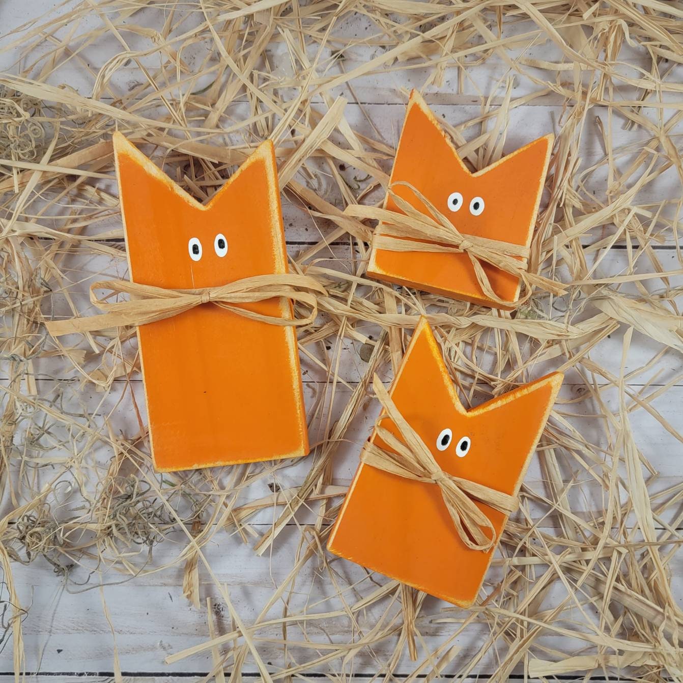 Block Cats Halloween Wooden Decor - Etsy