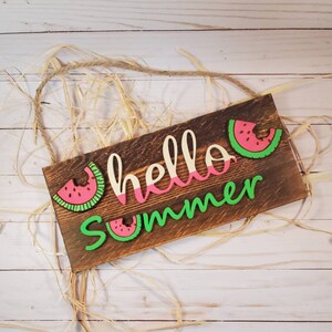 Summer Decor Watermelon Summer Sign - Etsy
