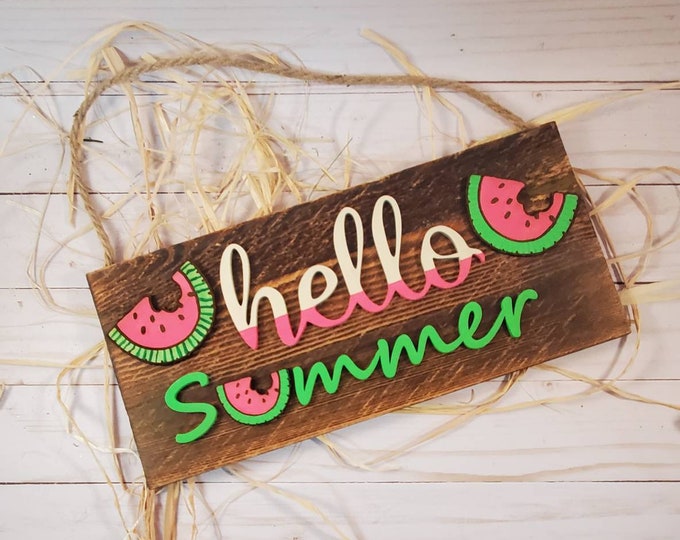Summer Decor, Watermelon Summer Sign - Etsy