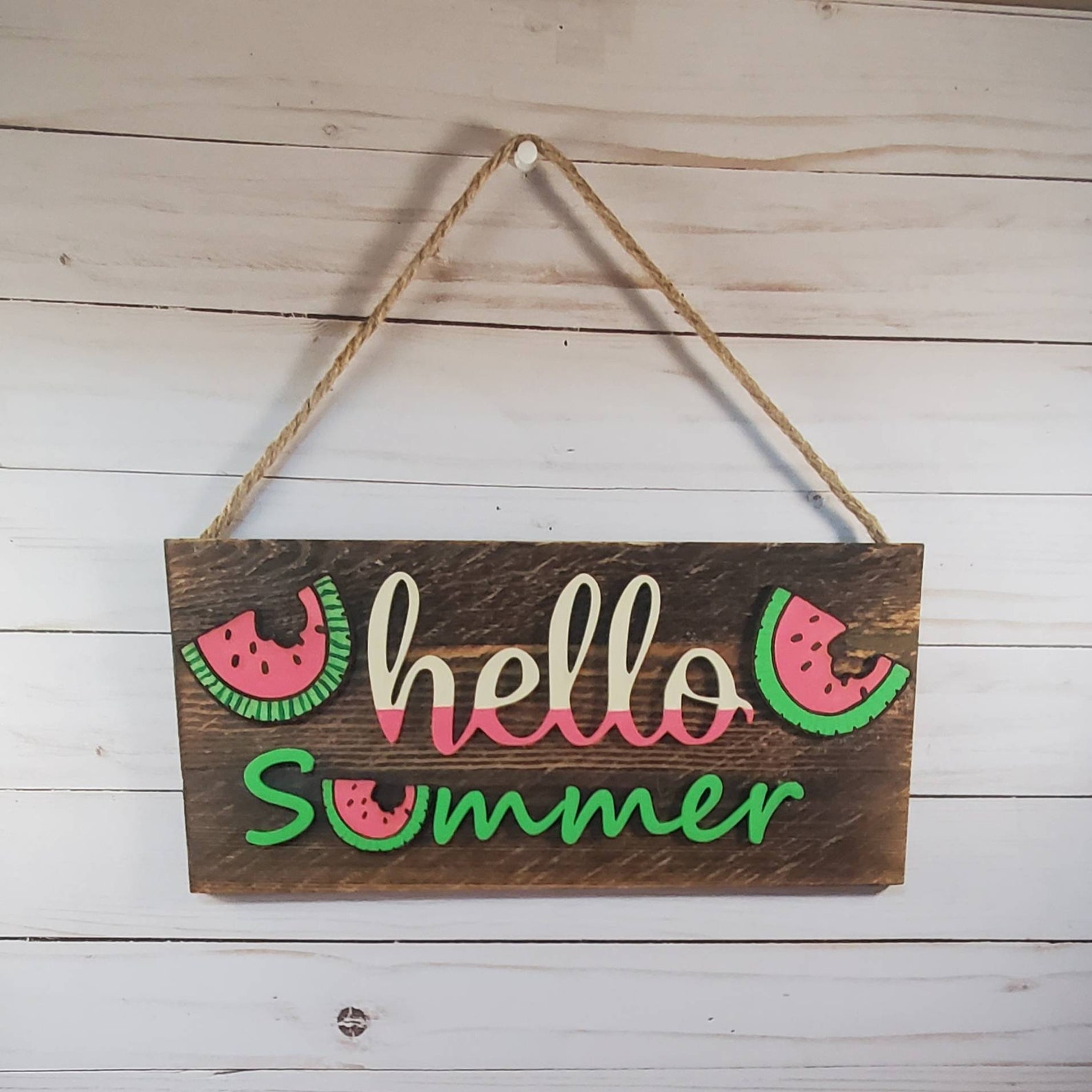 Summer Decor Watermelon Summer Sign | Etsy