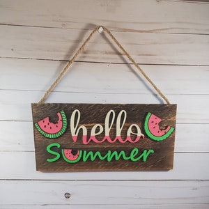 Summer Decor Watermelon Summer Sign - Etsy
