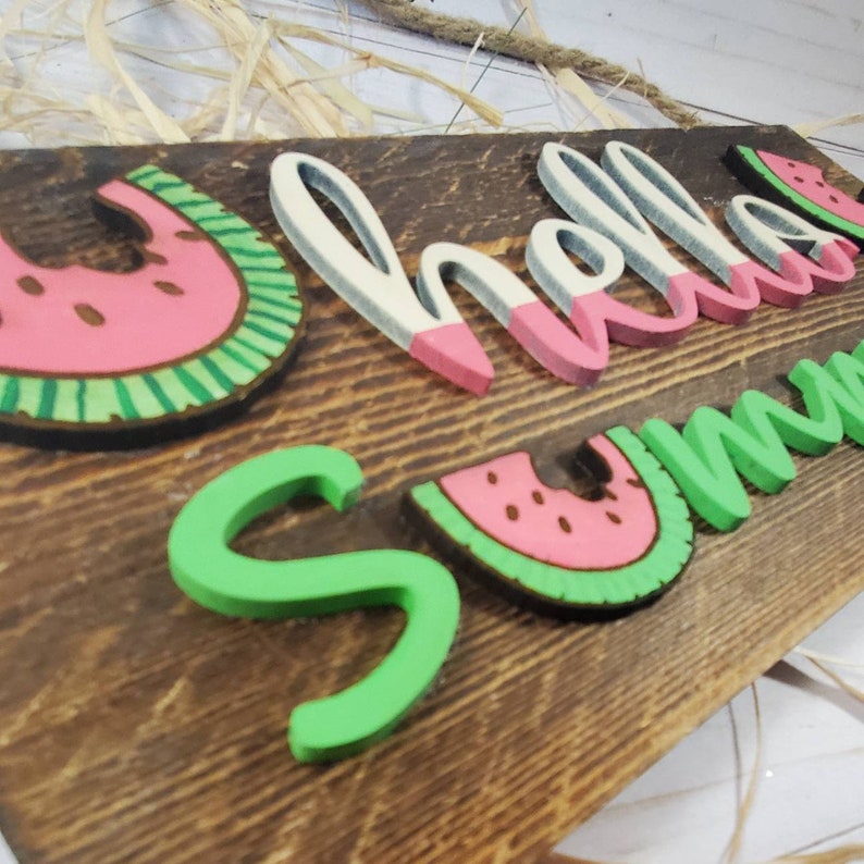 Summer Decor Watermelon Summer Sign | Etsy