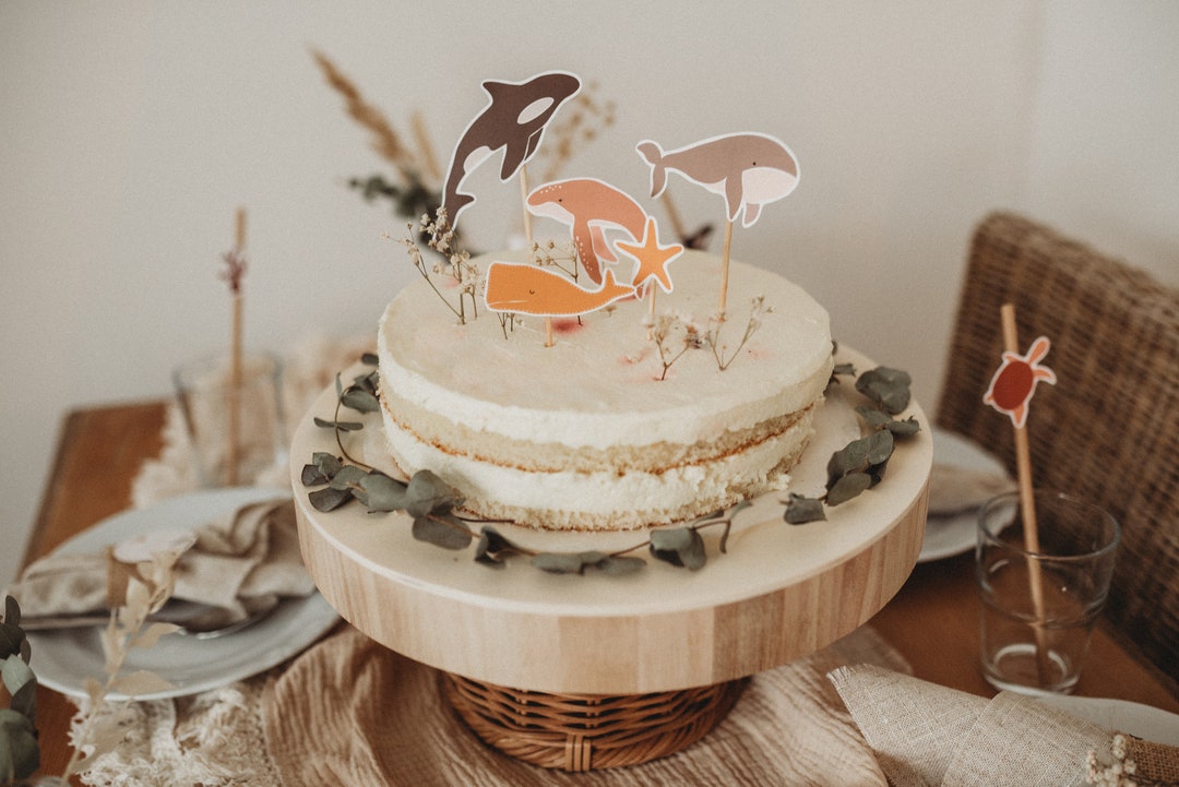 Cake topper baby shower cake topper baleine mer cake topper ...