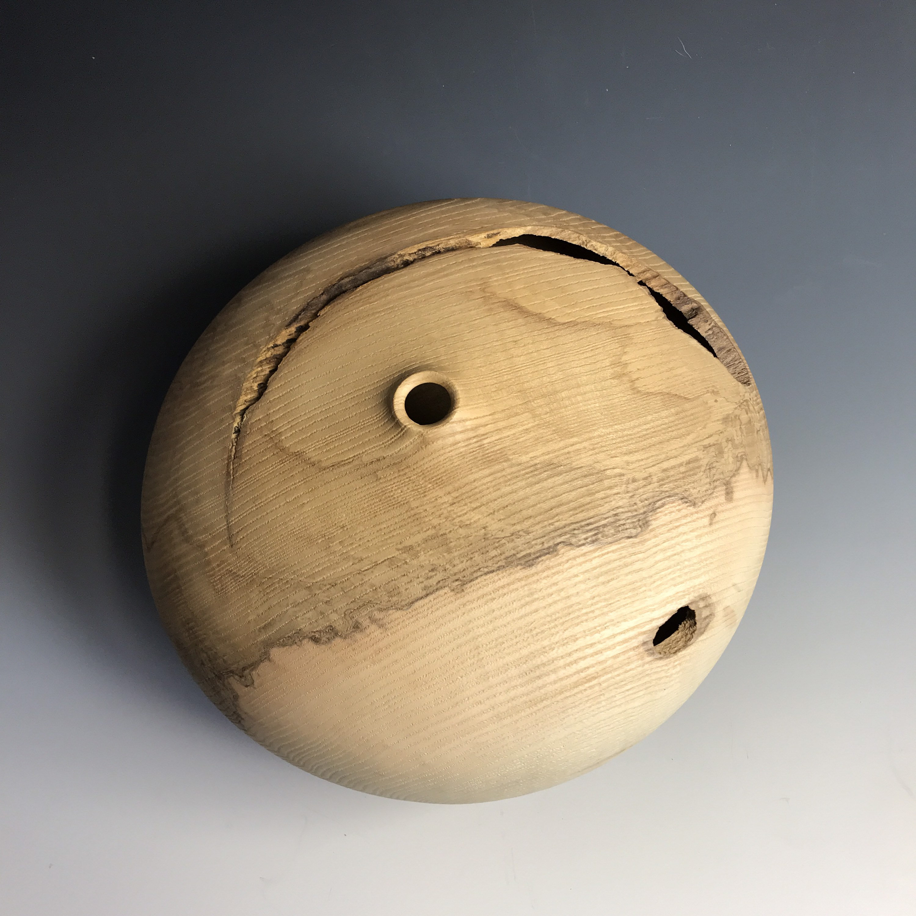 Dekorative Holzvase Hohlform aus sandgestrahlter Esche, 22 x 33 cm ...