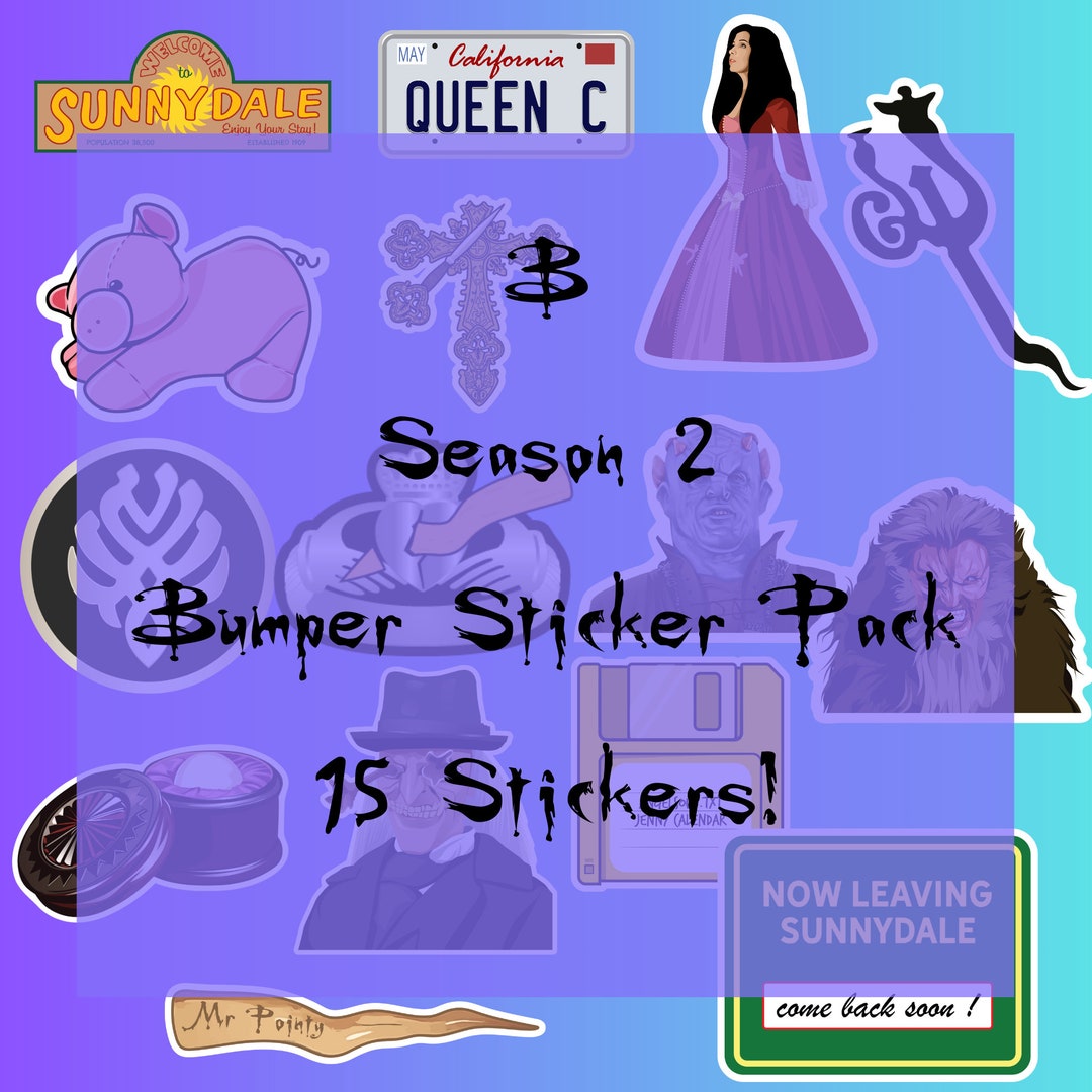 Season 2 Bumper Sticker Pack - Inspired by Buffy the Vampire Slayer - Etsy