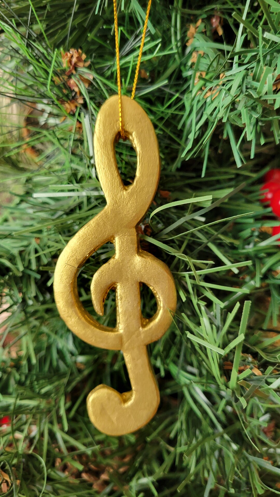 Treble Clef - 2 Colors - Clay Ornaments - Etsy