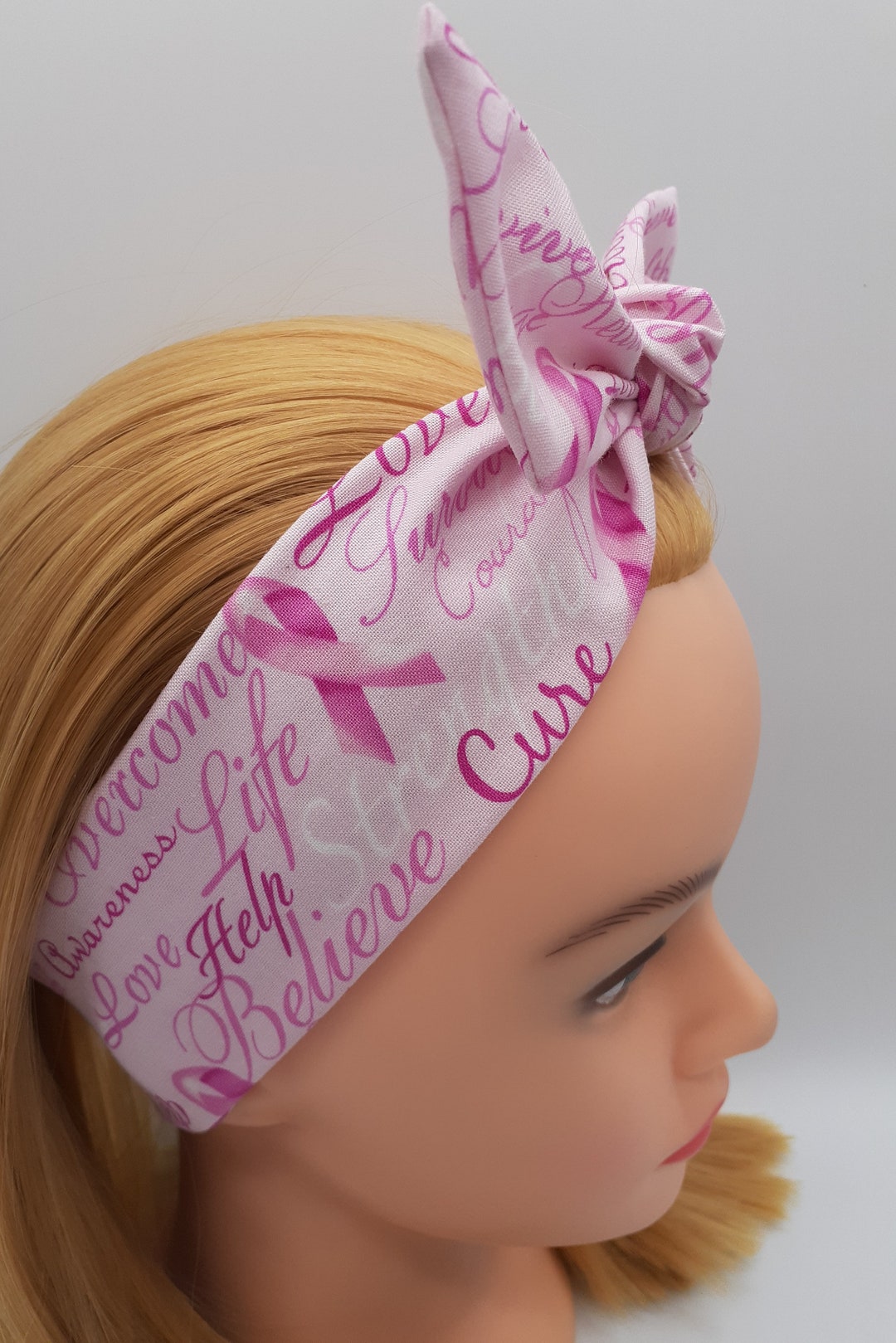 Handmade Breast Cancer Awareness Headband - Etsy