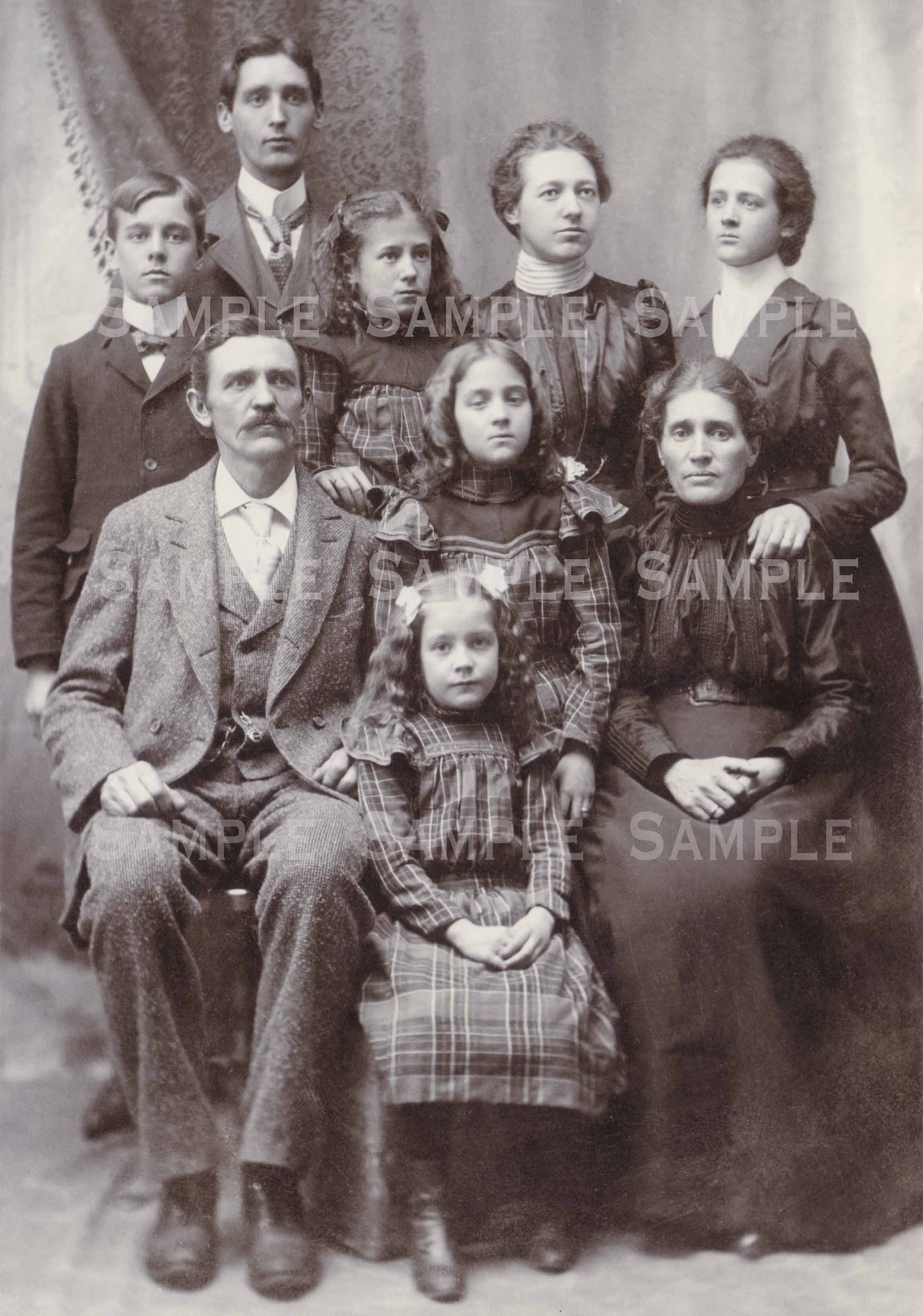 Vintage Photo Family Portrait, DIGITAL DOWNLOAD, Early 1900's for Art ...