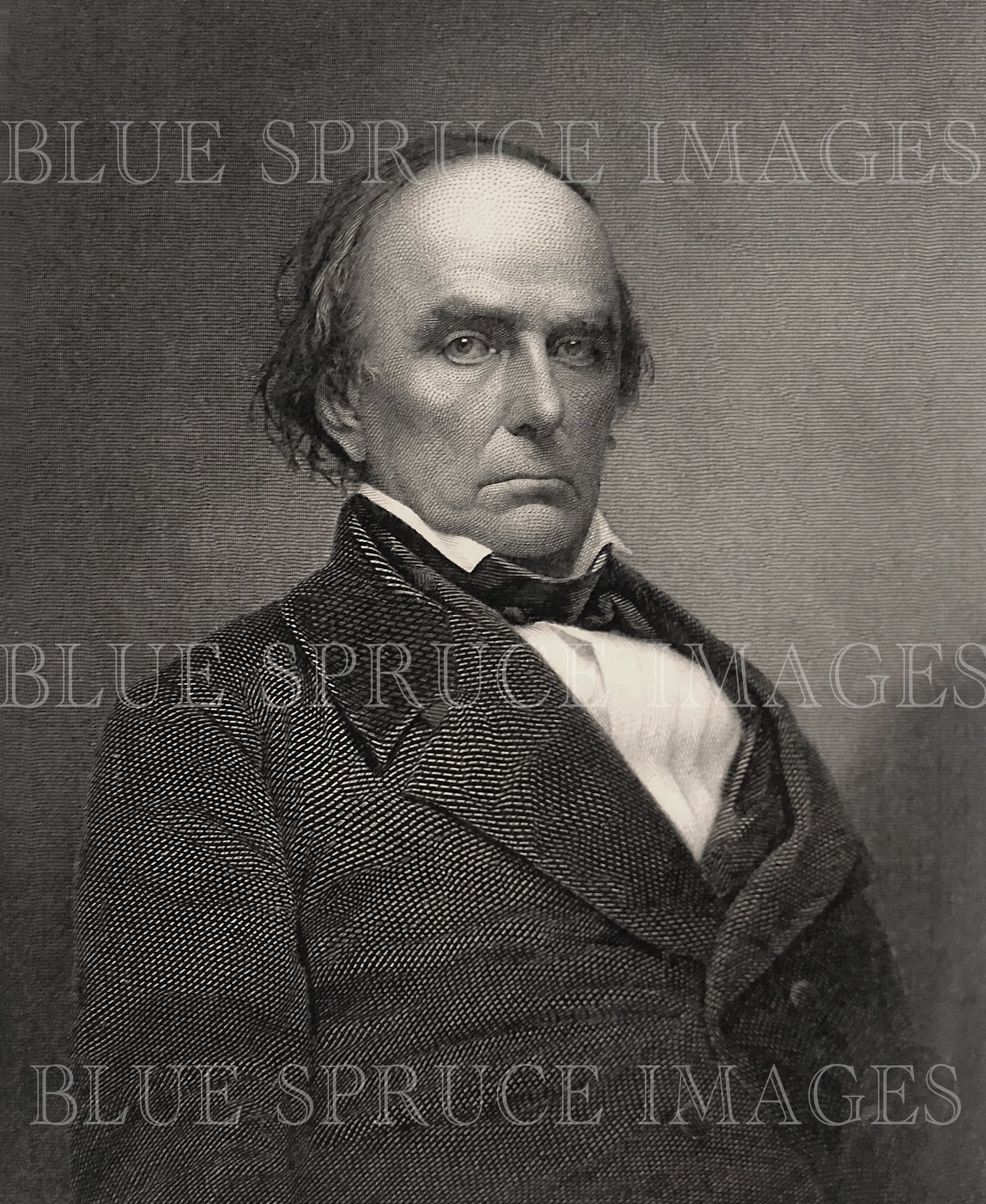 Vtg. Engraving Daniel Webster Portrait, DIGITAL DOWNLOAD, Early 1900's ...
