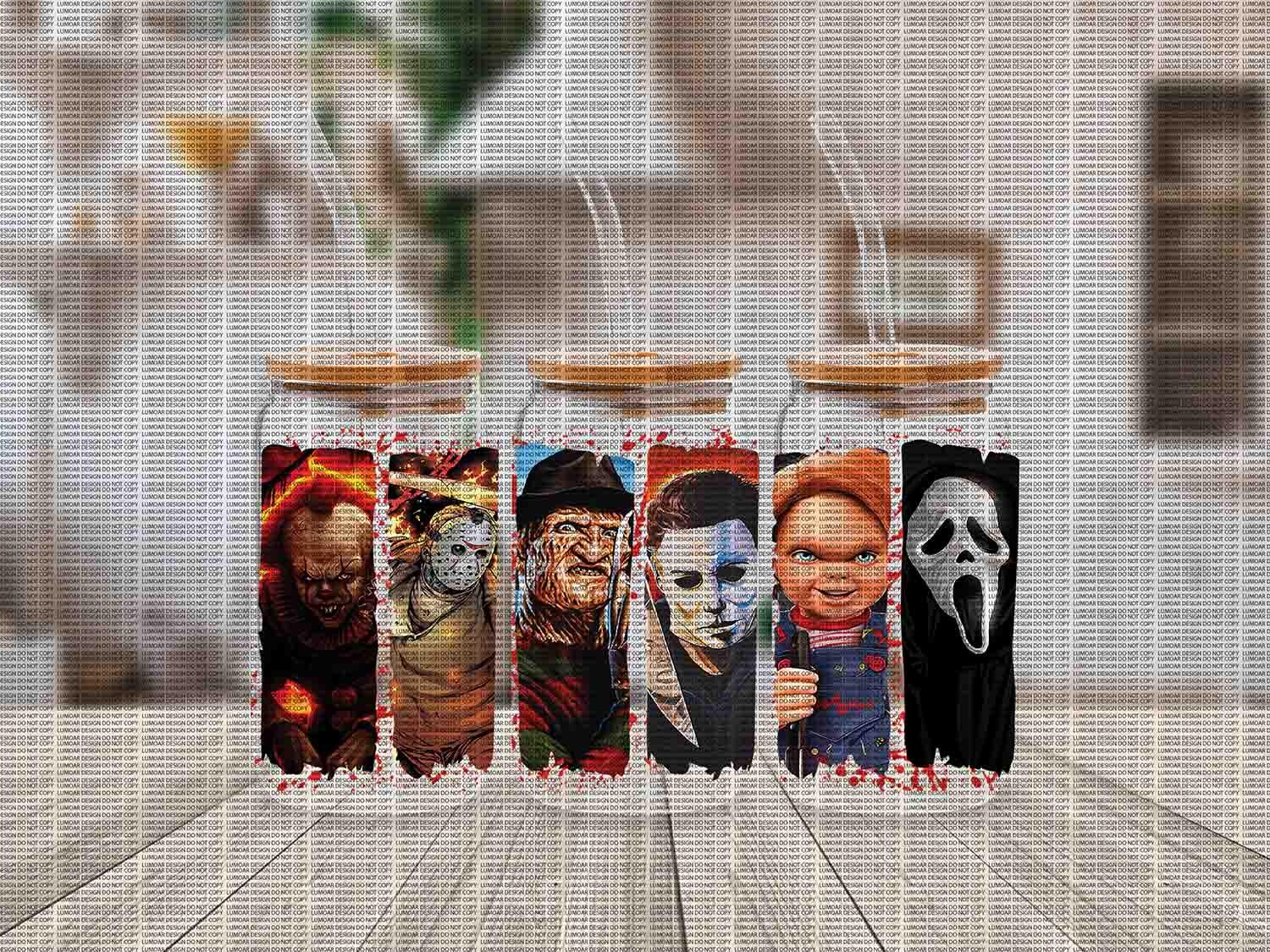 Premium UV DTF Mug Decal Sticker for Hand Wash Only Libbey Cup Horror ...