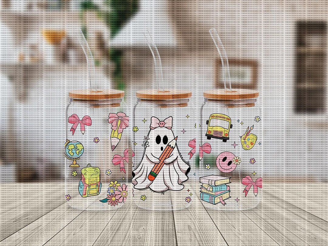 Premium UV DTF Mug Decal Sticker for Hand Wash Only Libbey Cup Spooky ...