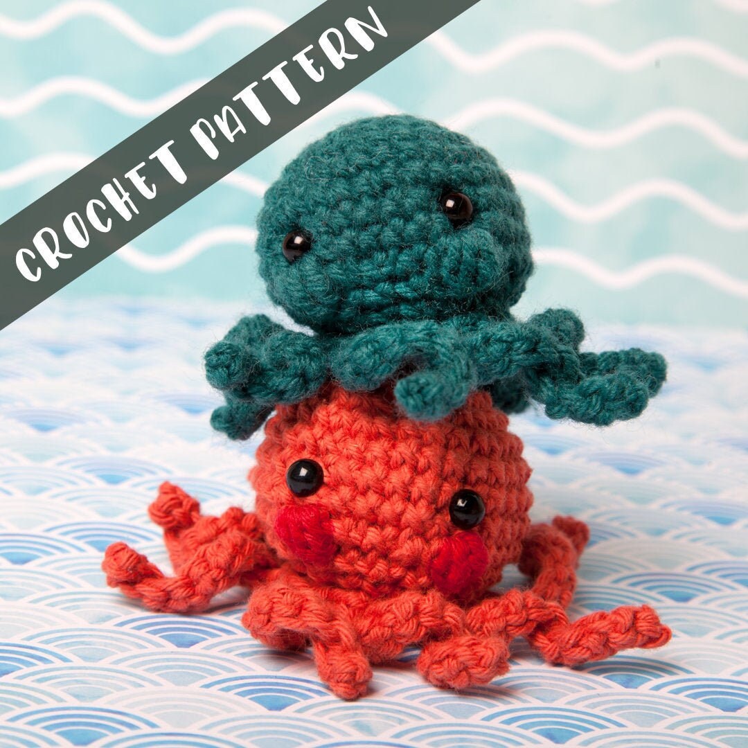 Ozzie Octo CROCHET PATTERN - Downloadable PDF Amigurumi Pattern, for an ...