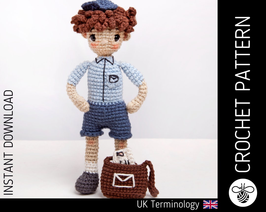 Cute Postie Doll CROCHET PATTERN, Downloadable Amigurumi PDF Pattern to ...