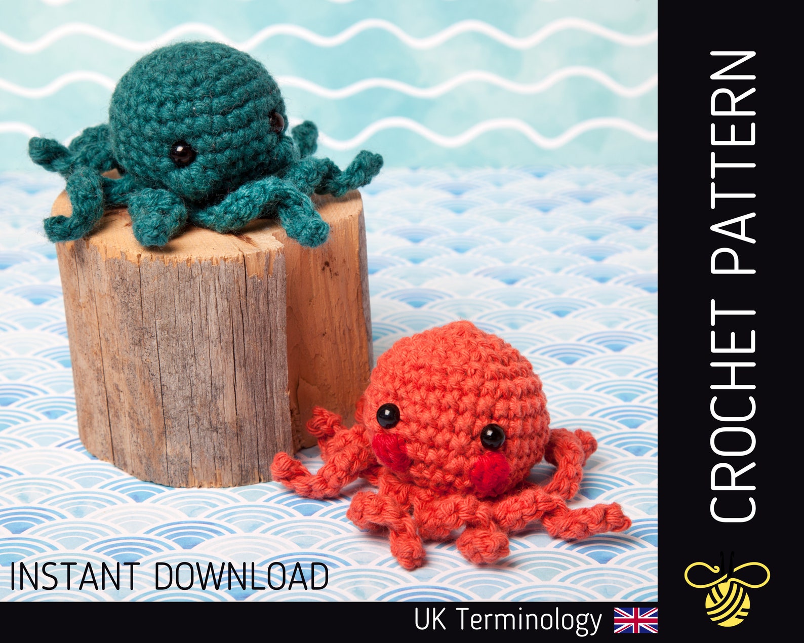 Ozzie Octo CROCHET PATTERN Downloadable PDF Amigurumi Pattern, for an ...