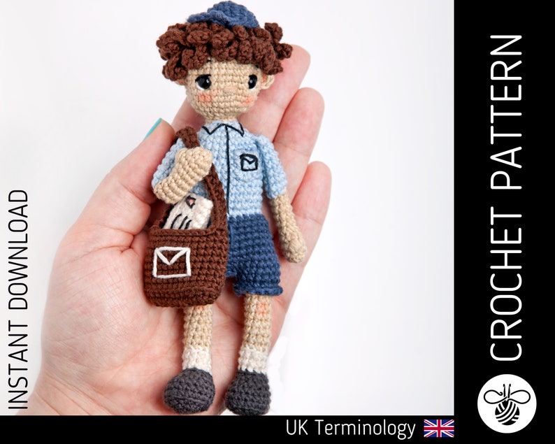 Cute Postie Doll CROCHET PATTERN, Downloadable Amigurumi PDF Pattern to ...