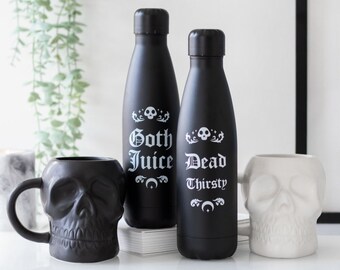 Goth Water Bottle - Etsy