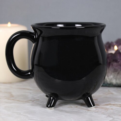 Black Cauldron Galaxy Mug Ceramic Wiccan Home Decor Halloween - Etsy