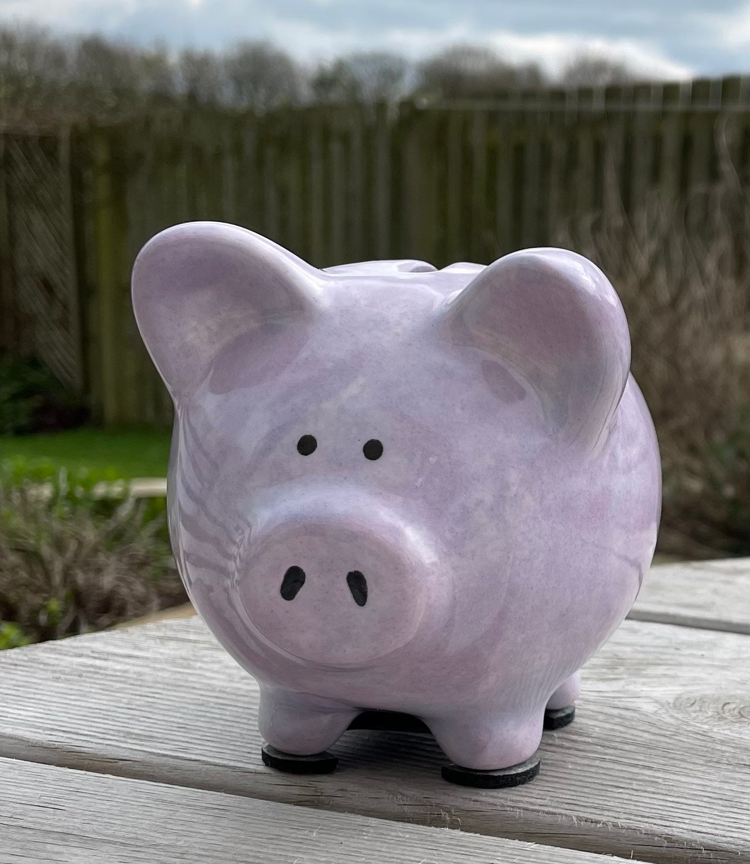 Purple Piggy Bank. Hand Painted Ceramic Best Friend Gift - Etsy UK