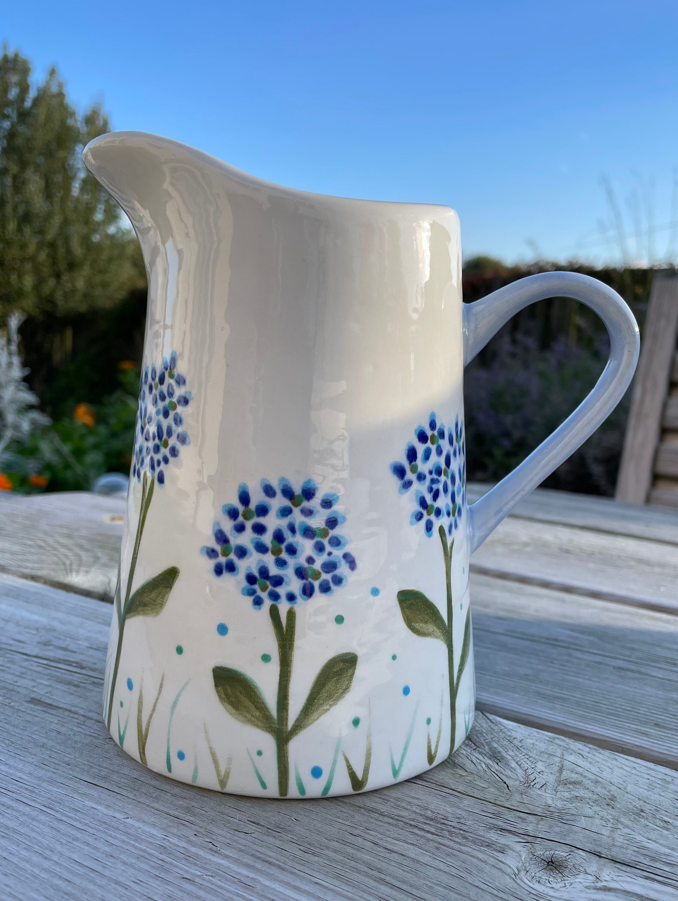 Blue Hydrangea Jug Hand Painted Home Ware Gifts and - Etsy UK