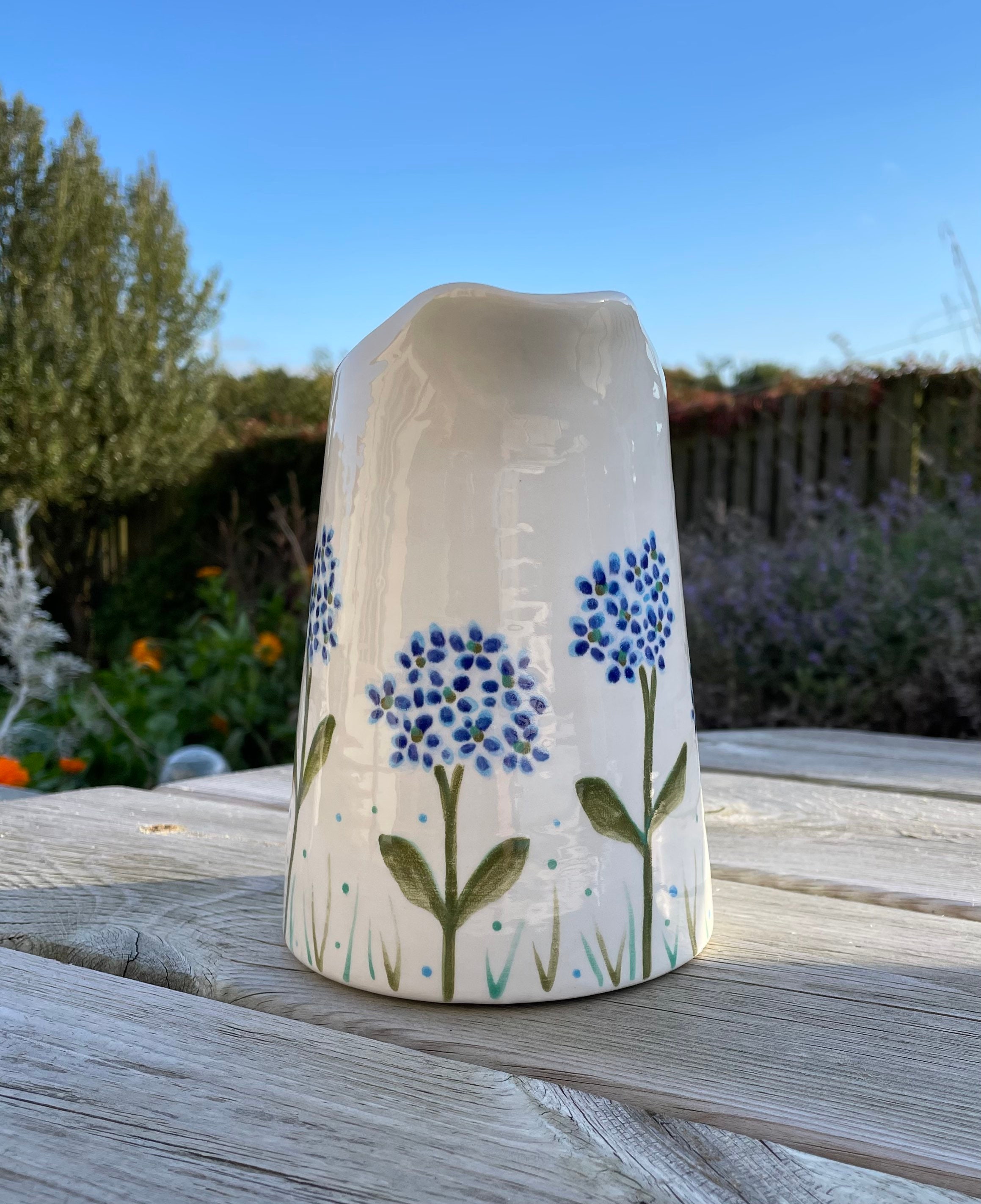 Blue Hydrangea Jug Hand Painted Home Ware Gifts and - Etsy