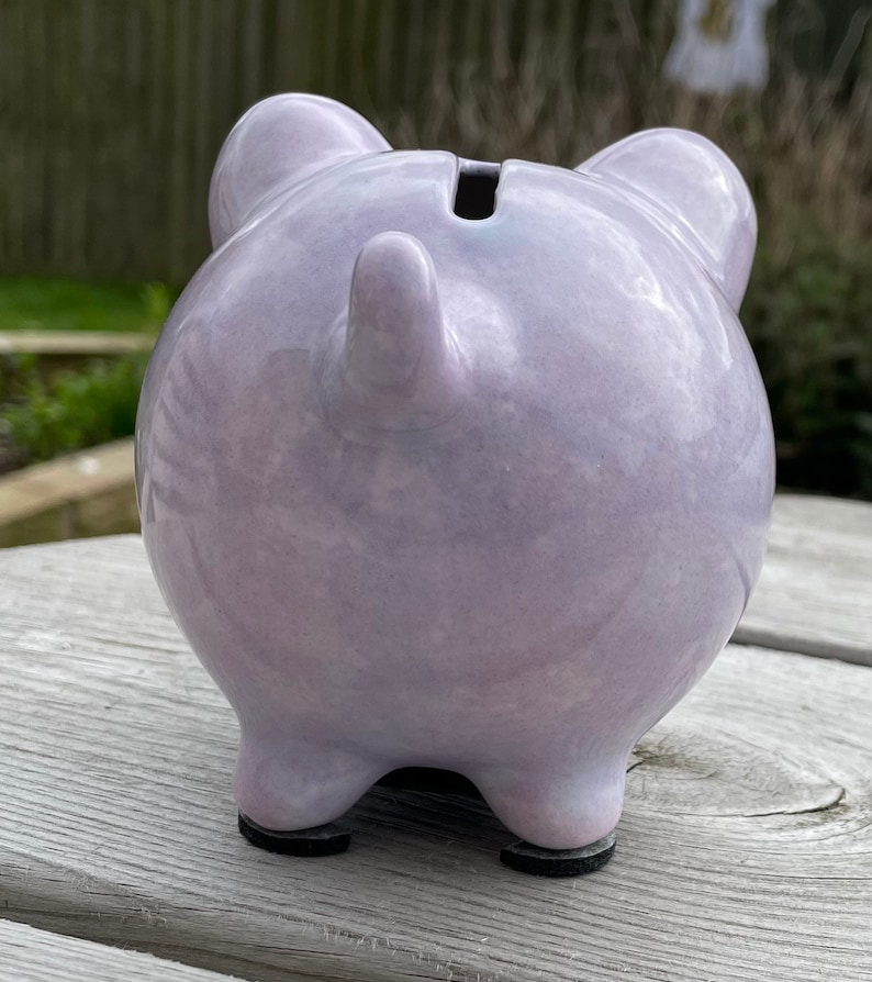 Purple Piggy Bank. Hand Painted Ceramic Best Friend Gift - Etsy UK